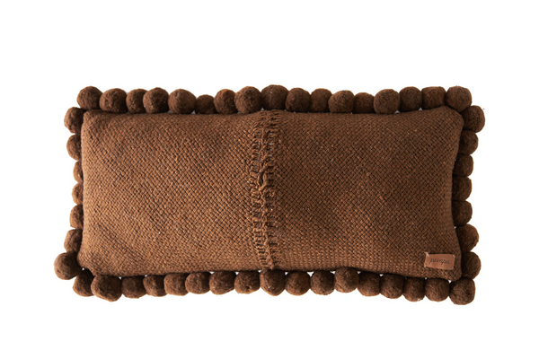 Classica XL Lumbar Pom Pom Cushion | Rust – Pampa - AU